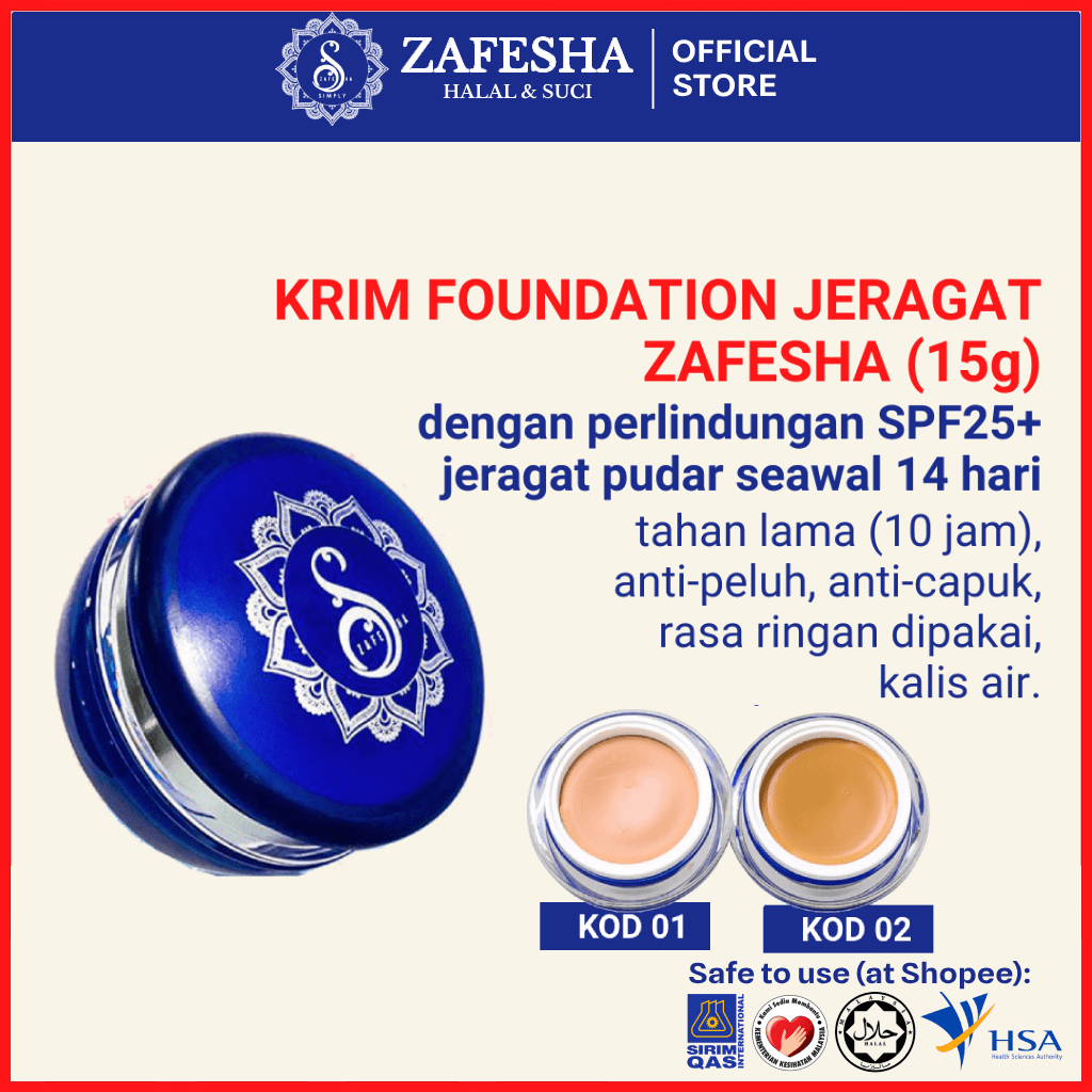 Krim Jeragat Paling Berkesan Cream Foundation Zafesha Pudarkan ...