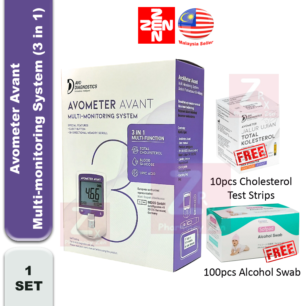 Avometer Vantage/Avant Meter(Check Cholestrol) FOC Cholesterol Strips ...