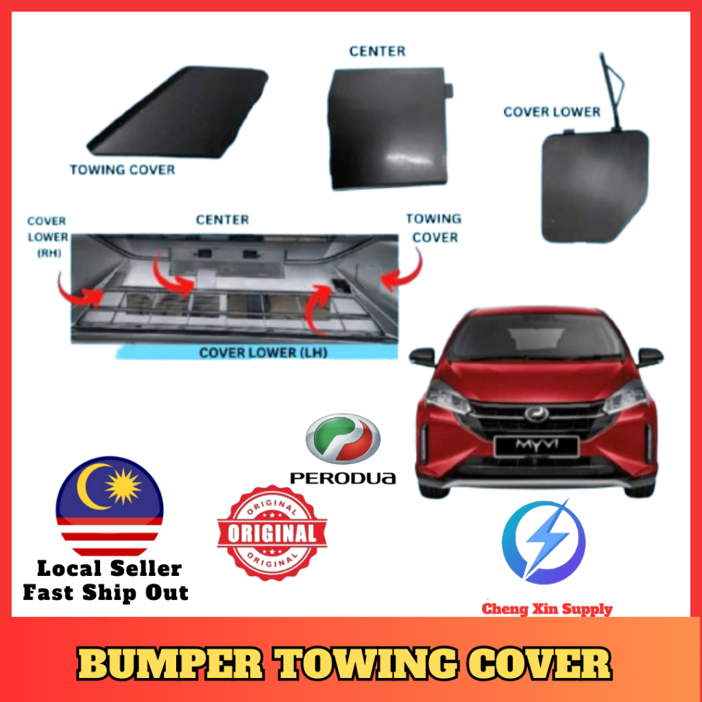 PERODUA MYVI D51A 2022 FRONT TOWING COVER CAP BUMPER COVER 52127-BZ570 52127-BZD10 52127-BZB10 ...