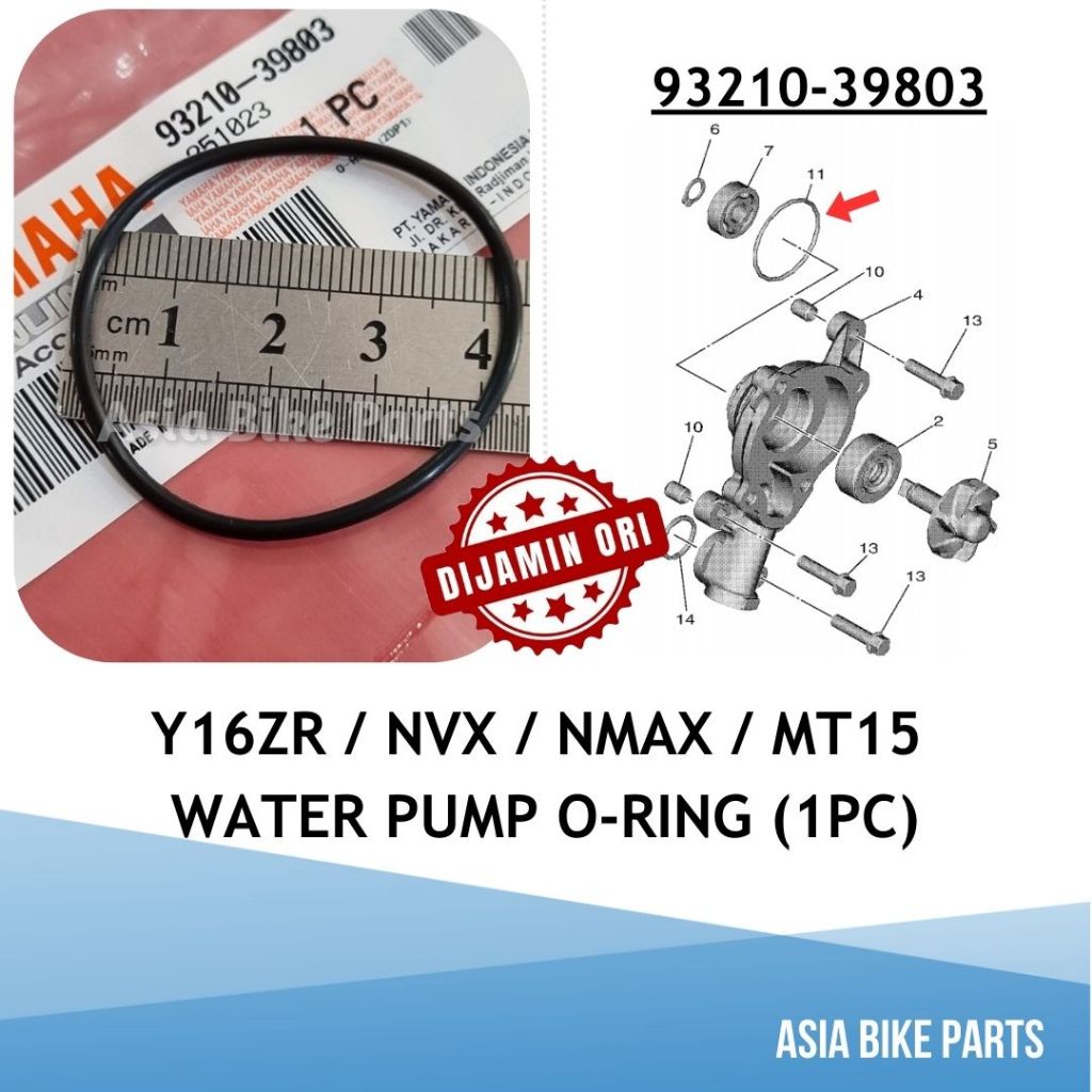 Yamaha Original Y16ZR V1 V2 / NVX / NMAX / MT15 / R15 / R15M Water Pump ...