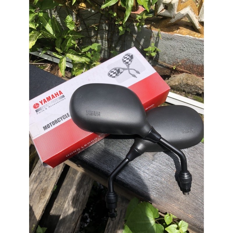 YAMAHA SIDE MIRROR CHROME BLACK Y15 LC135 NVX155 SRL115 SRL110 Y100/FZ150 /EGO-S (1 SET ...