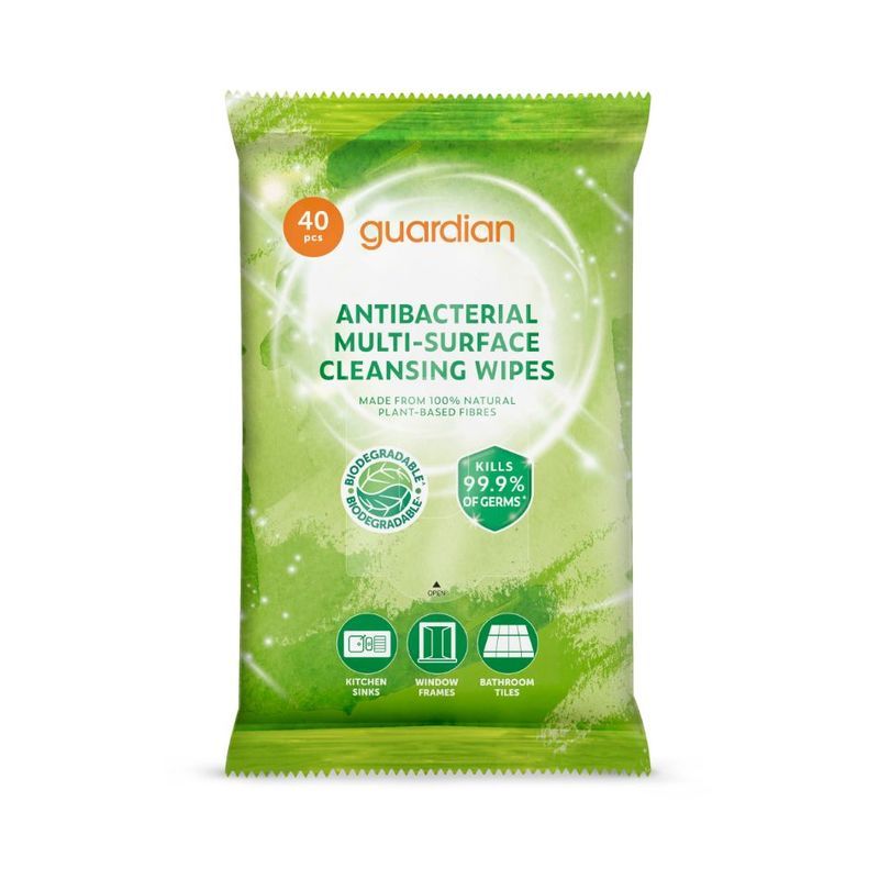 Guardian Antibacterial Multi-Surface Cleansing Wipes (Biodegradable ...