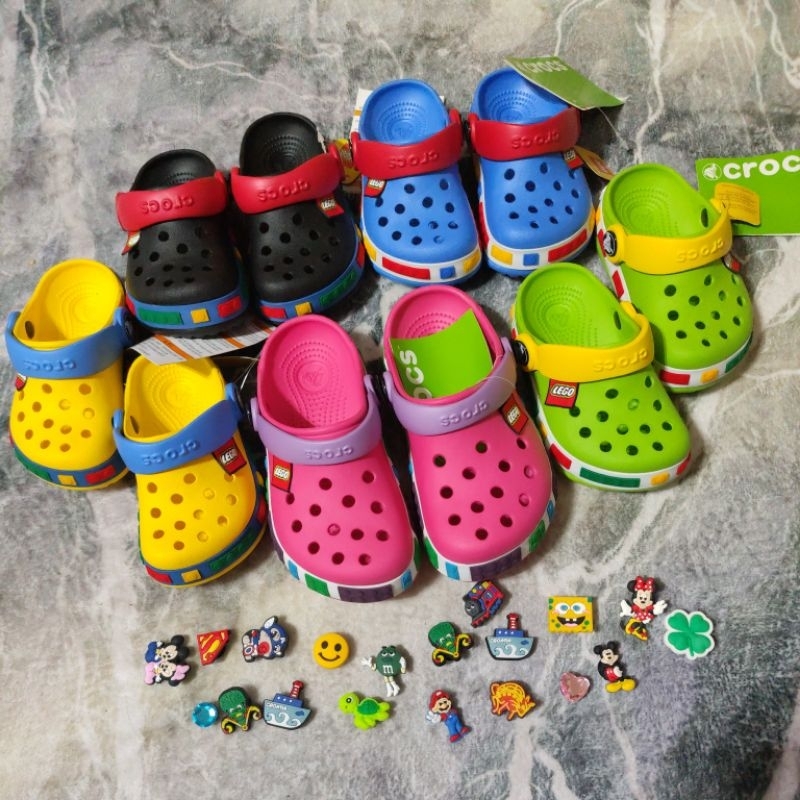 sandal kid rubber shoe clog Lego with free 4 jibbitz premium quality ...