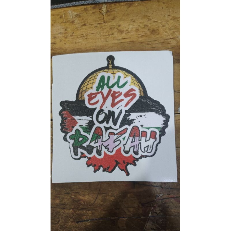 All eyes On rafah : Sticker Kereta / Motor Palestine [beli 6 percuma 1 ...