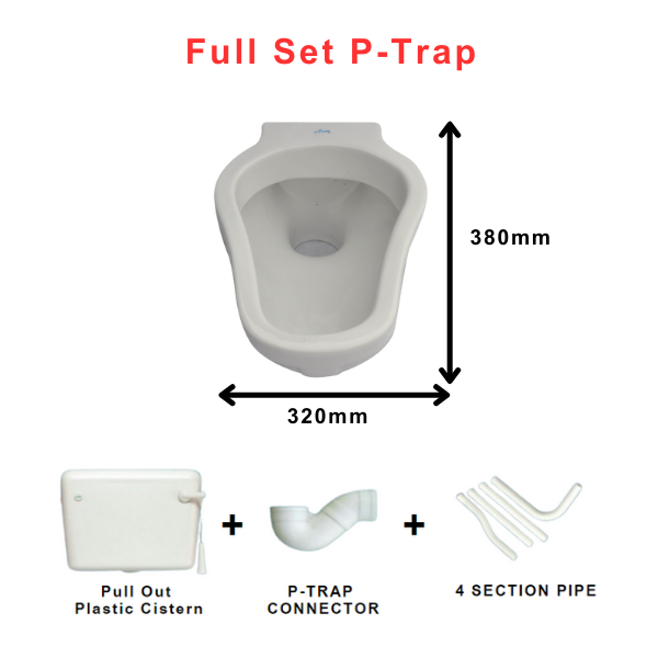 Asher 380mm 480mm Squatting Pan Water Closet Toilet Bowl Mangkuk Tandas Cangkung For Bathroom ...