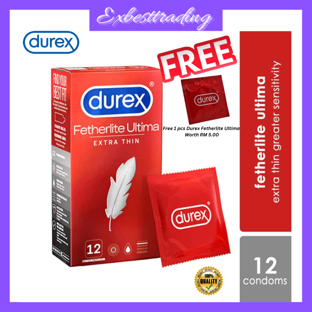 (Free Gift) Durex Fetherlite Ultima Condoms 12's [For man] Ultra Thin ...