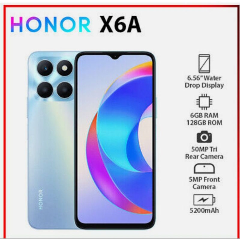 Honor x6a (sky-silver) | Shopee Malaysia