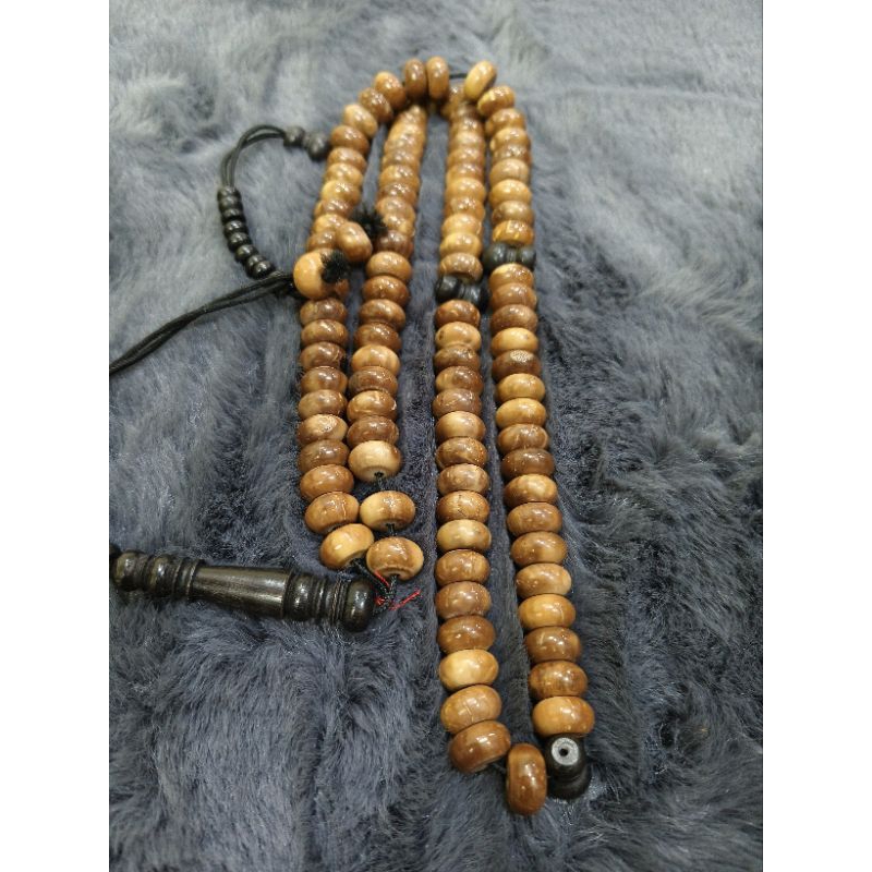 Tasbih Kayu Koka 12mm bentuk LEPER / donus / Koka tasbeeh original ...
