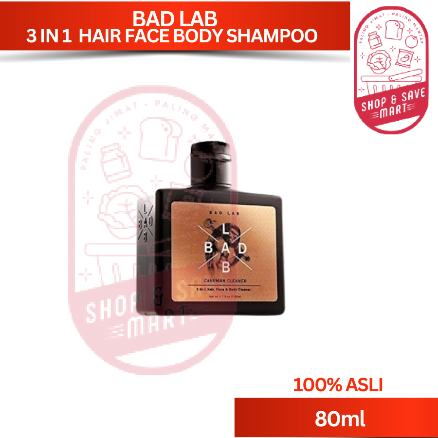 BAD LAB Caveman Cleaner 3-in-1 Hair, Face & Body Cleaner 80ml Pembersih ...