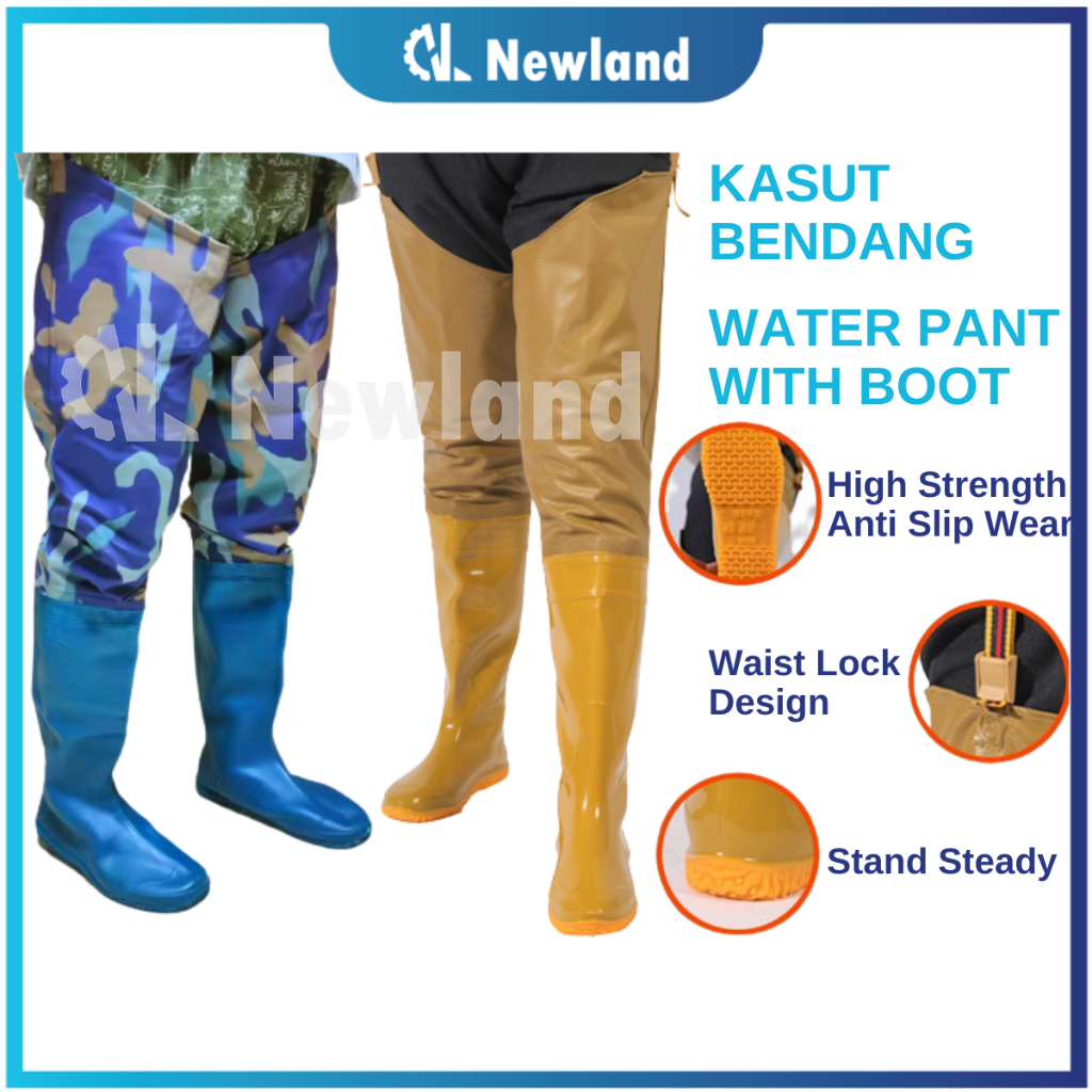 Kasut Sawah Panjang / Kasut Bendang / Water Pants with Boots (Rubber ...