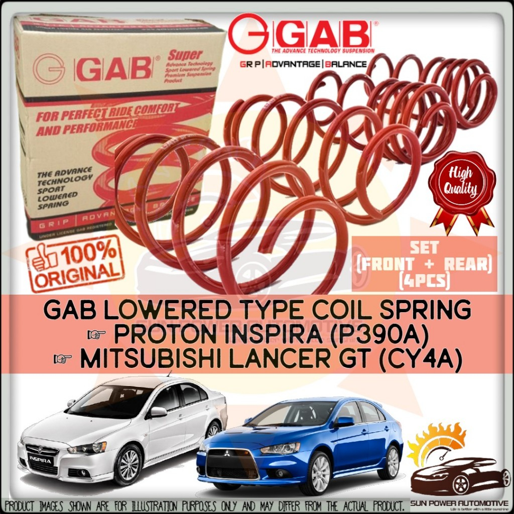 Perodua Inspira Mitsubishi Lancer GT CY4A GAB SUPER SPORT PREMIUM LOWERED TYPE COIL SPRING SET ...