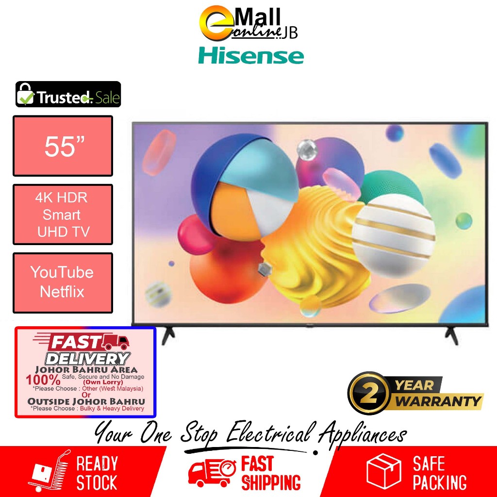Hisense 55" Smart 4K HDR UHD LED TV 55A6100K | 4K LED TV | Television ...