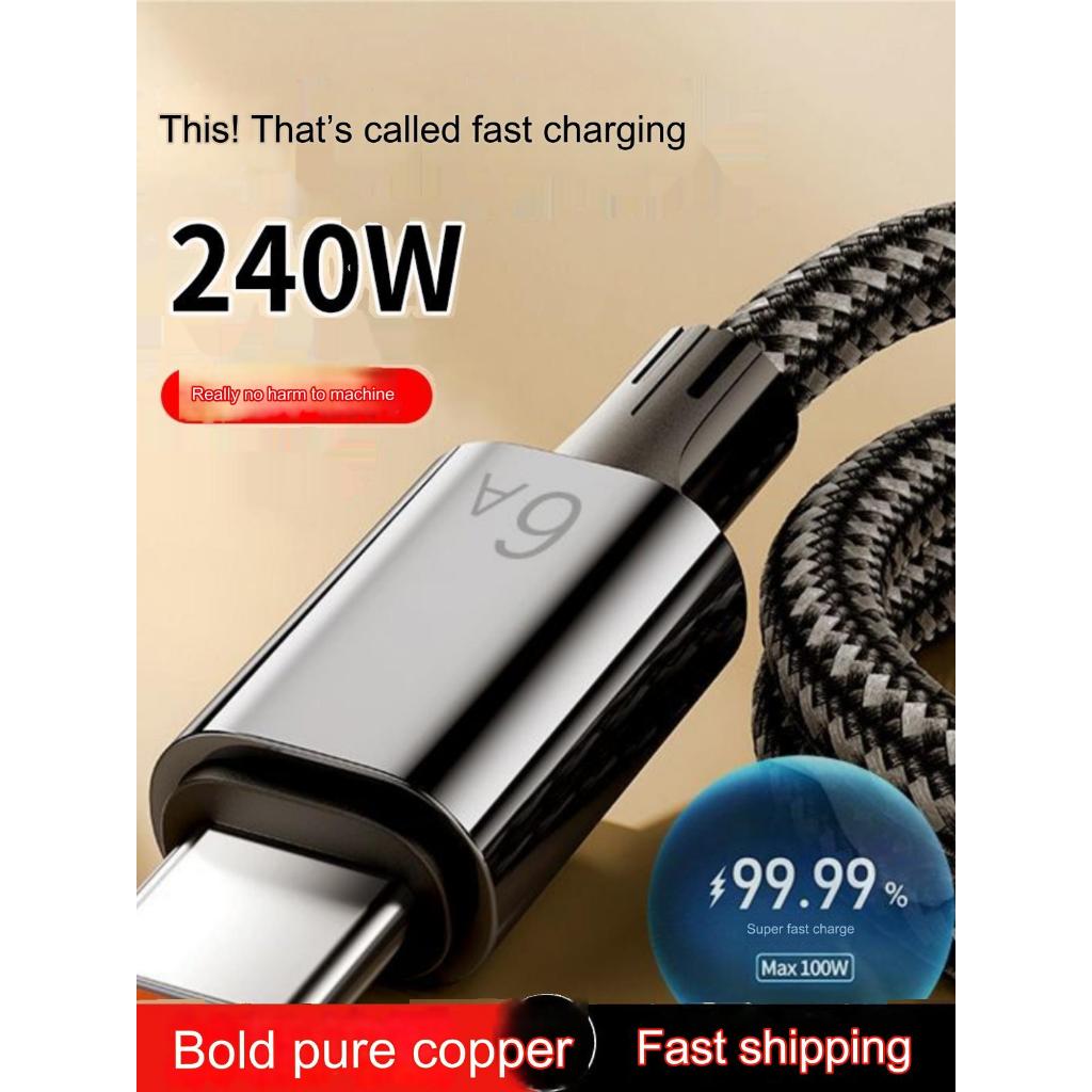 [MEGA Promo] 240W Super fast charge Wayar , data cable suitable dual ...