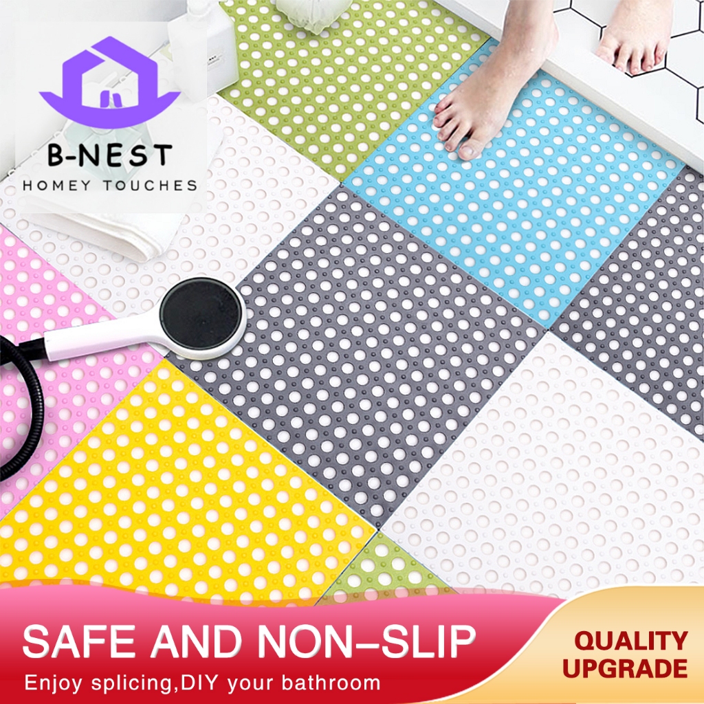 (0.2kgs weight) B-NEST NON-SLIP mat 30x30cm 10MM thick Bath Mat Floor ...