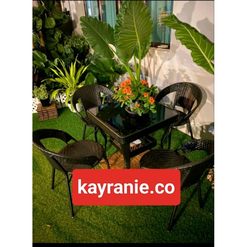 GARDEN SET/COFFEE TABLE/KERUSI & MEJA KOPI/KERUSI LAMAN SANTAI 5in1 ...