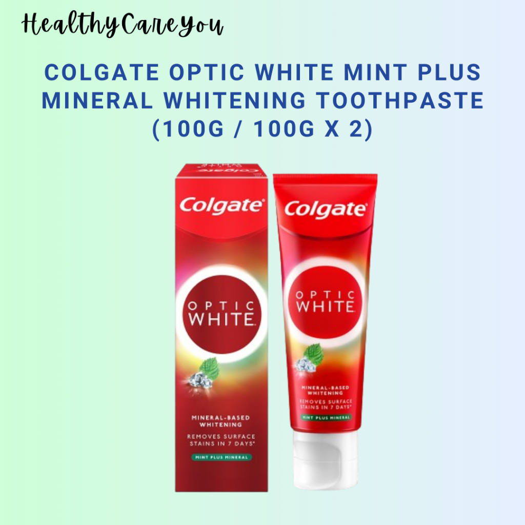 Colgate Optic White Mint Plus Mineral Whitening Toothpaste (100g ...