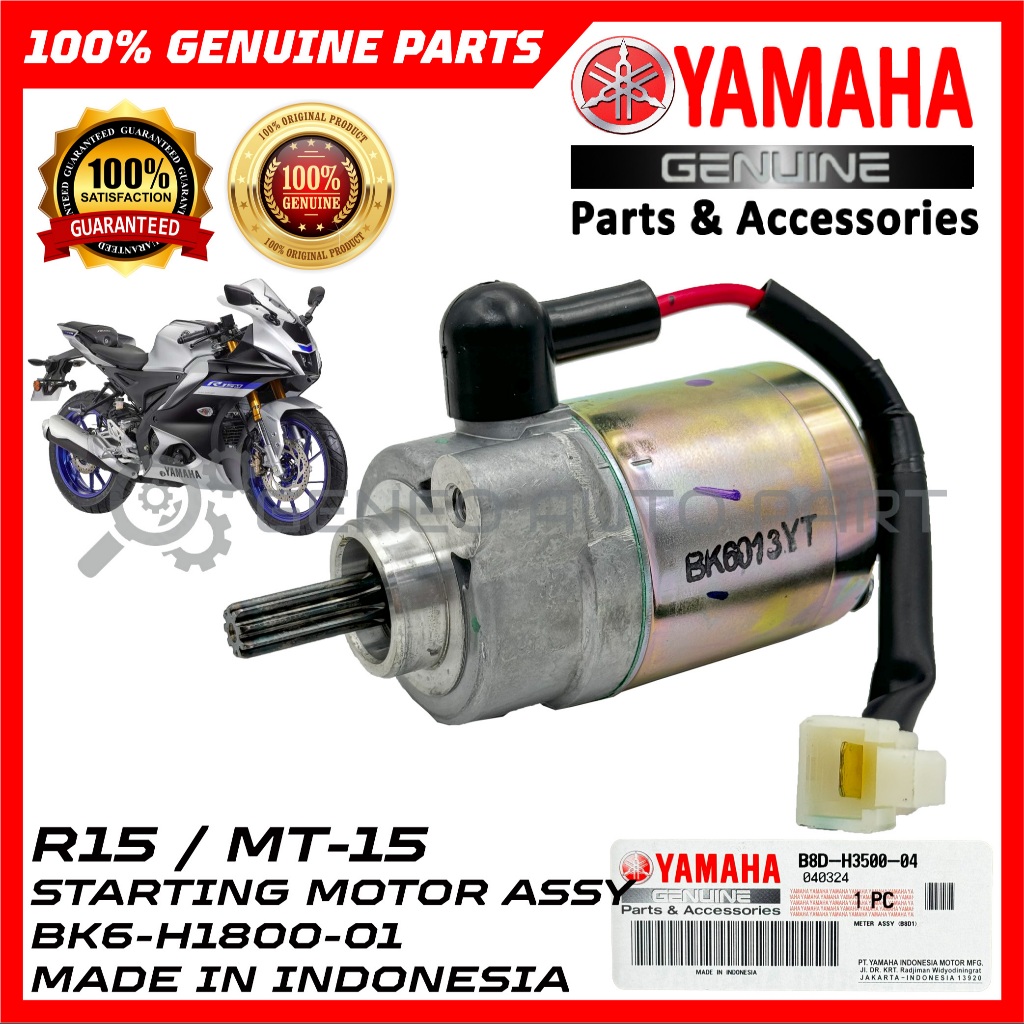 YAMAHA R15 V3 V4 R15M MT-15 MT15 STARTING MOTOR ASSY STARTER MOTOR [BK6 ...