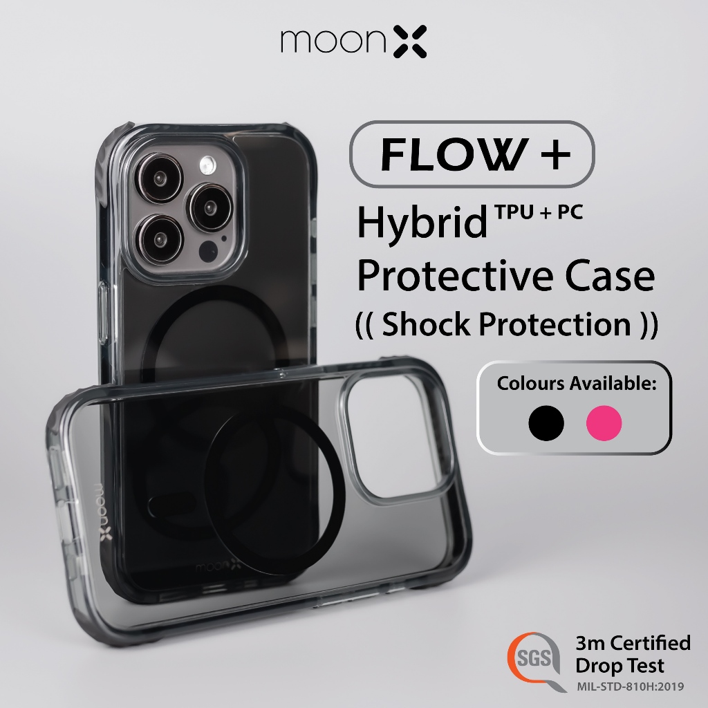 [MoonX] FLOW+ Case for iP 16/ 15/ Pro/ Pro Max/ Plus Tinted Transparent ...