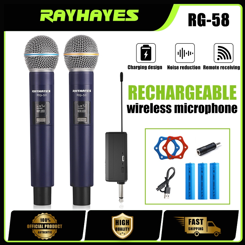 Rayhayes Wireless Microphone UHF Receiver Universal Microphone ...