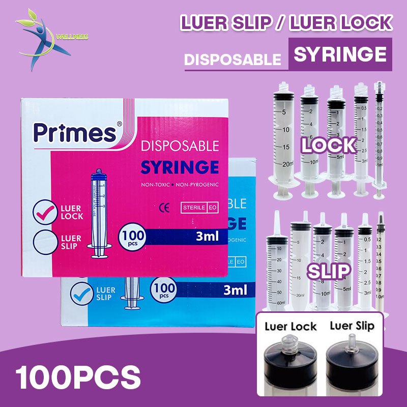 1BOX Disposable Luer Lock Syringe Luer Slip Syringe Measuring Plastic ...