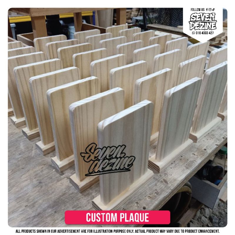 Custom Wooden Plaque, Plak Penghargaan, Exclusive Souvenir (KAYU SAHAJA ...