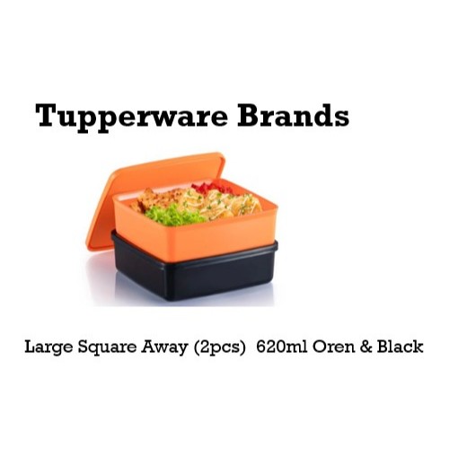 Tupperware Square Away (4) 400ml OR Lg Square A Way (2) 620ml | Shopee ...
