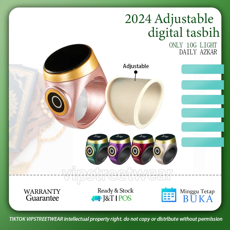 Smart Tasbih Tally Counter Ring for Muslims Zikr Digital Tasbeeh ...