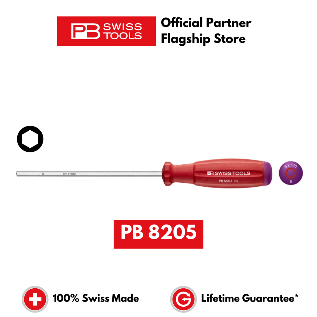 SwissGrip Screwdrivers PB Swiss Tools for hexagon screws PB 8205 | Shopee Malaysia