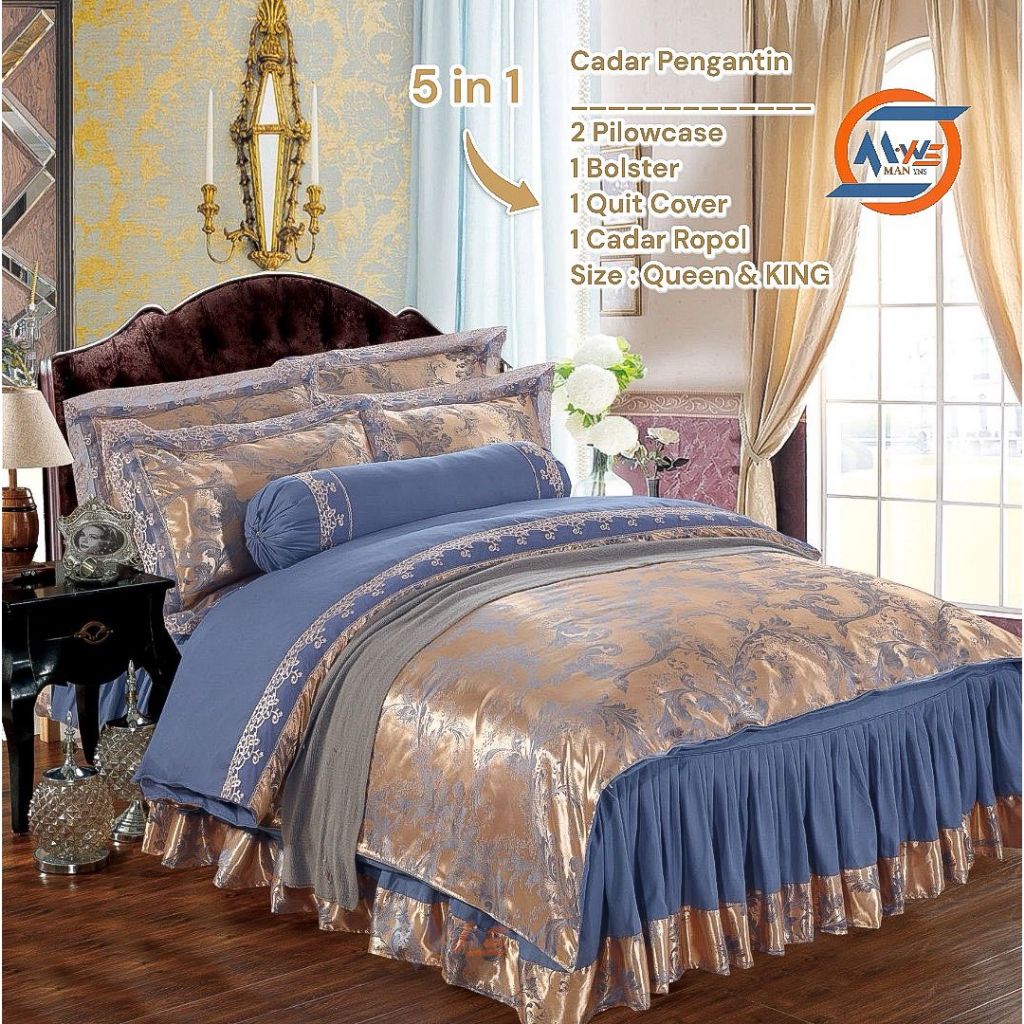 Cadar Pengantin Beropol cadar lace 5in1 Cadar Ropol Pengantin Quilted ...