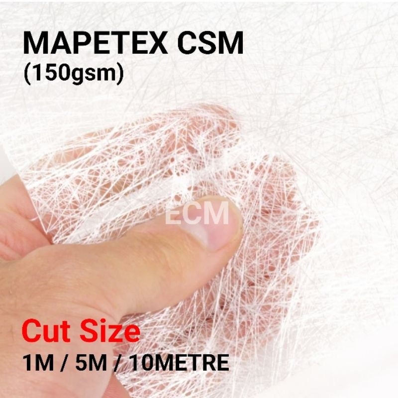 MAPETEX CSM150 (1.04M X 150M) Chopped Strand Fiberglass Mat for Liquid ...