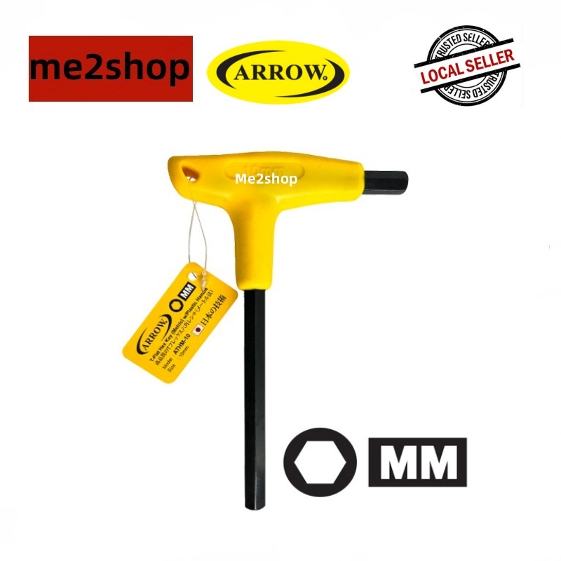 (MM) T FLAT HEX KEY (METRIC) WITH PLASTIC HANDLE/ T TYPE ALLEN KEY ...