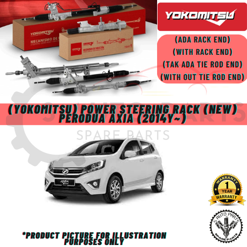 PERODUA AXIA (2014Y~) POWER STEERING GEAR RACK -BRAND 100% YOKOMITSU ...
