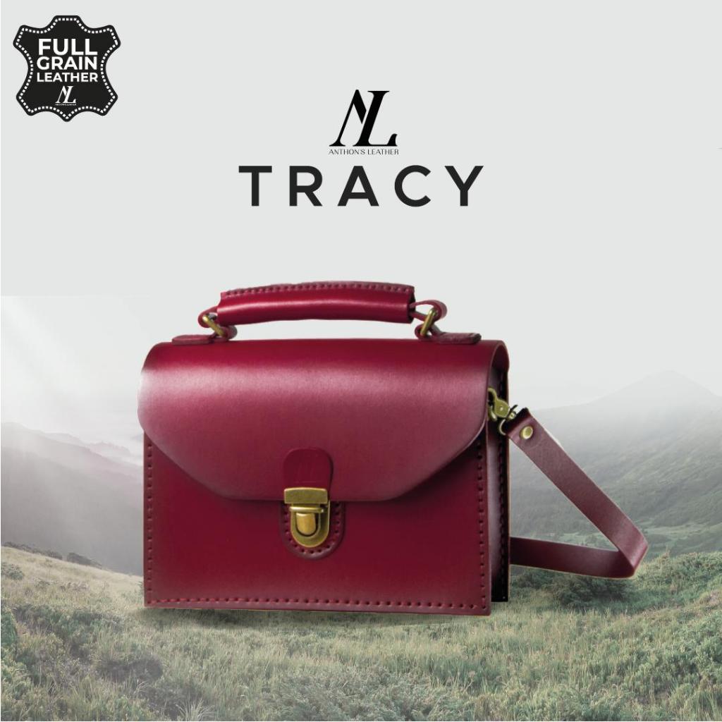 TRACY GENUINE LEATHER by Anthon's Unisex Leather Bag (Free 1 Sunglass ...