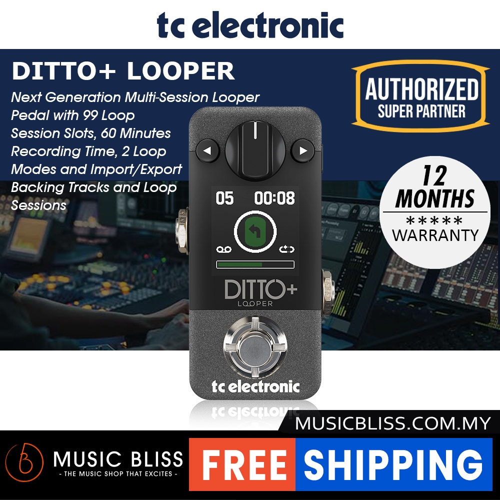 TC Electronic Ditto+ Looper Pedal (Ditto Plus) | Shopee Malaysia