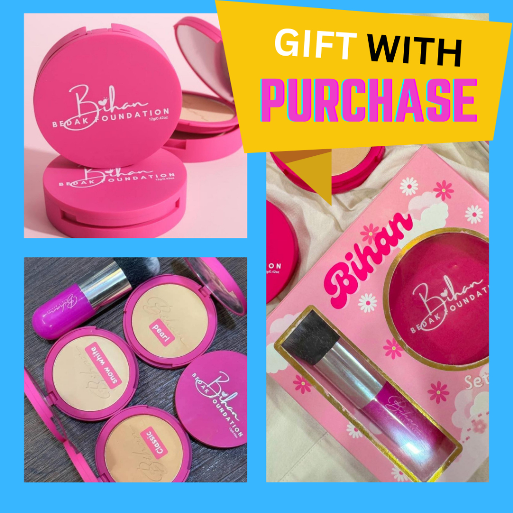 BIHAN BEDAK FOUNDATION FREE BRUSH ♦ SNOW WHITE ♦ PEARL NATURAL ♦ ...