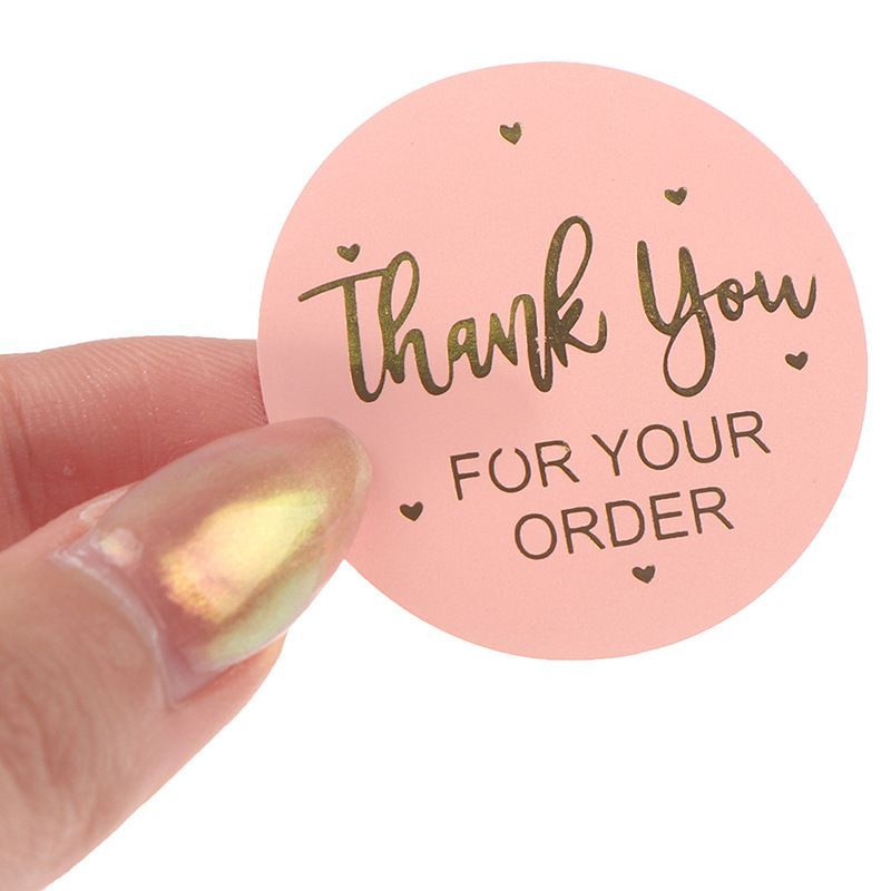 Thank You Sticker (50pcs) Stiker Terima Kasih Packaging Box Paper Beg ...
