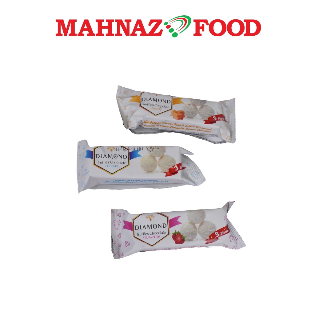 Mahnaz Food Truffles Chocolate 3 pcs Small Convenient Candy Sweets ...