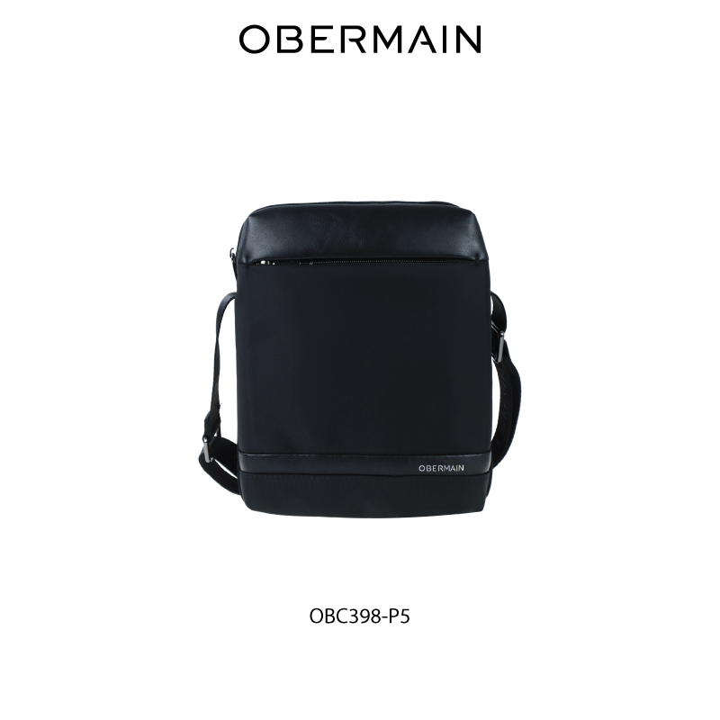 OBERMAIN Synthetic Leather Sling Bag OBC398P5 Black | Shopee Malaysia