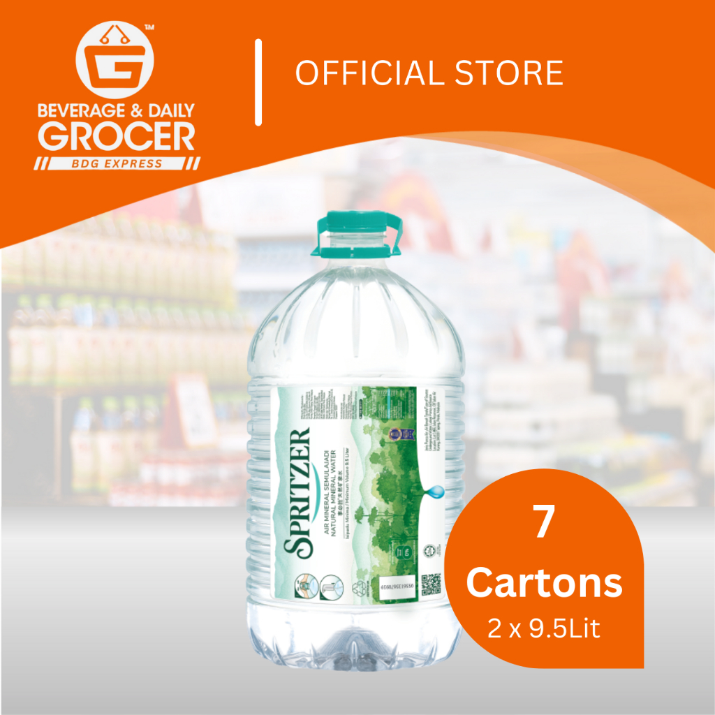 Spritzer Mineral Water ( 2 x 9.5 Lit ) 7 Carton | Shopee Malaysia