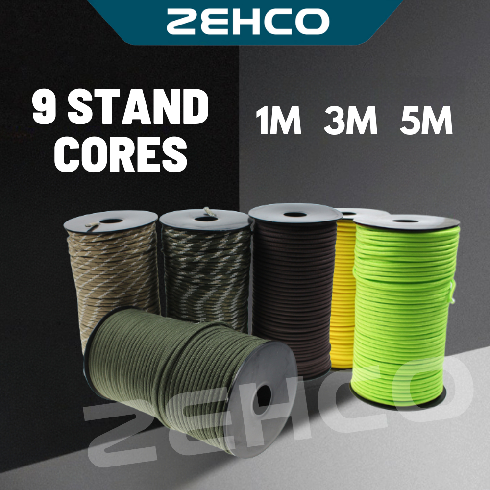 1M/3M/5M Paracord Rope 9 Cores 4mm 550 Military Standard Parachute Rope ...
