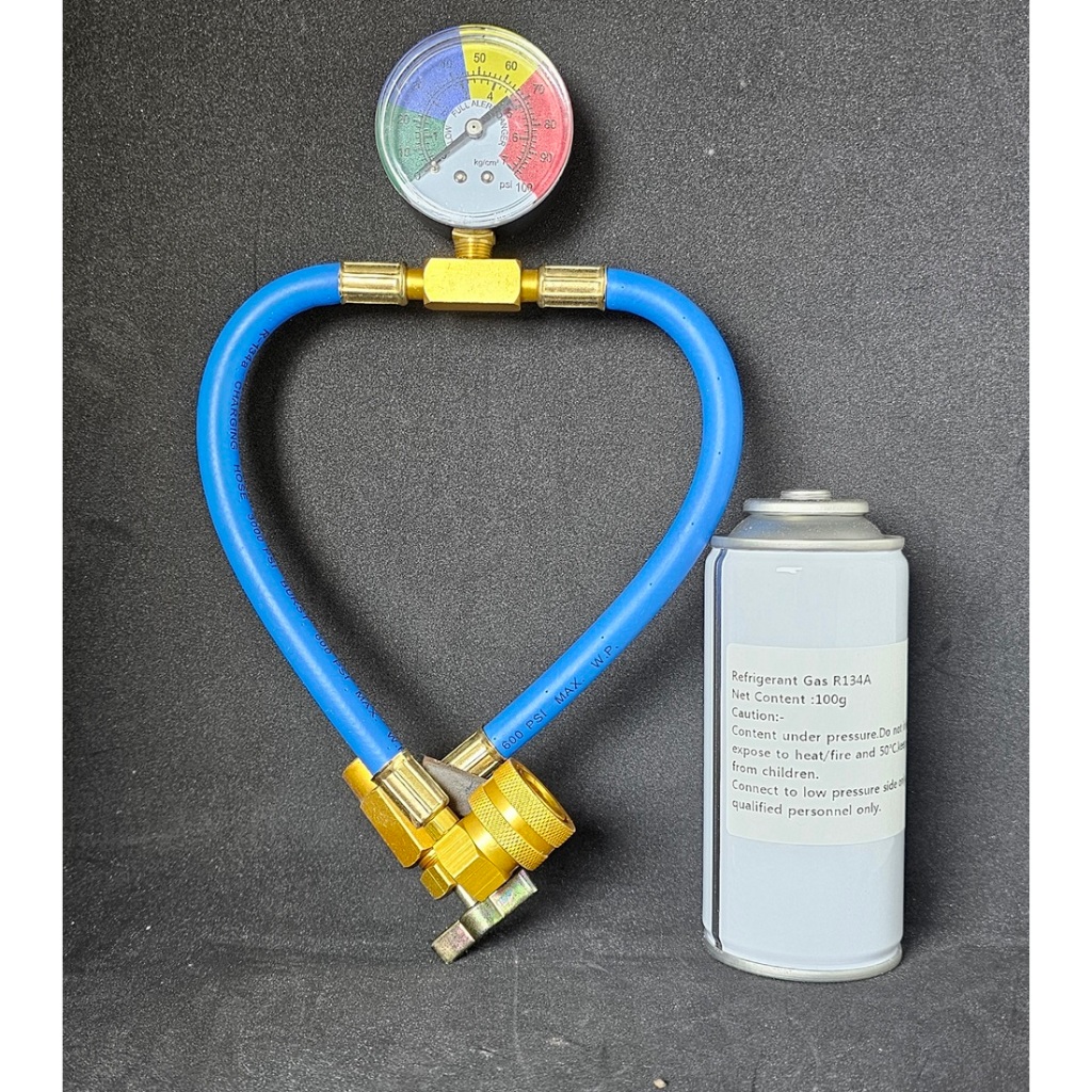 R134a meter hose with R134a Refrigerant Gas 180g Package | Shopee Malaysia