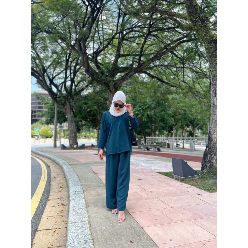 Suit Amanda Cey baggy style & ironless | Shopee Malaysia