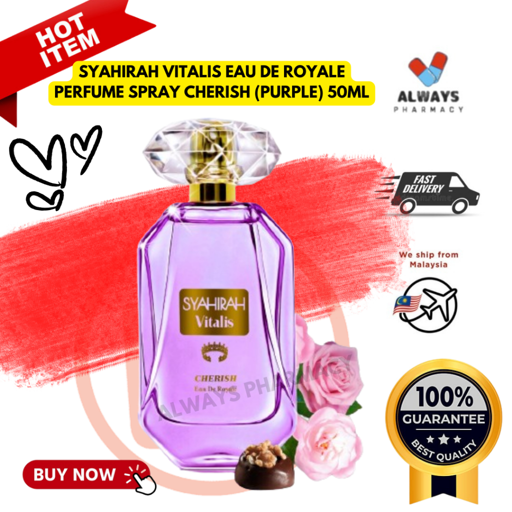 SYAHIRAH VITALIS EAU DE ROYALE PERFUME SPRAY | CHERISH (PURPLE) 50ML ...