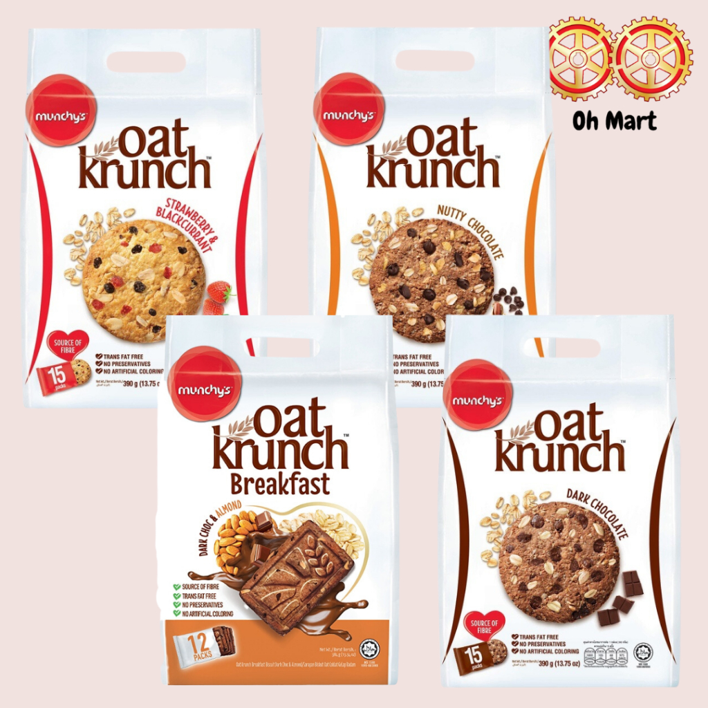 Munchy's Oat Krunch Dark Chocolate/Strawberry/Nutty Chocolate/Dark Choc ...