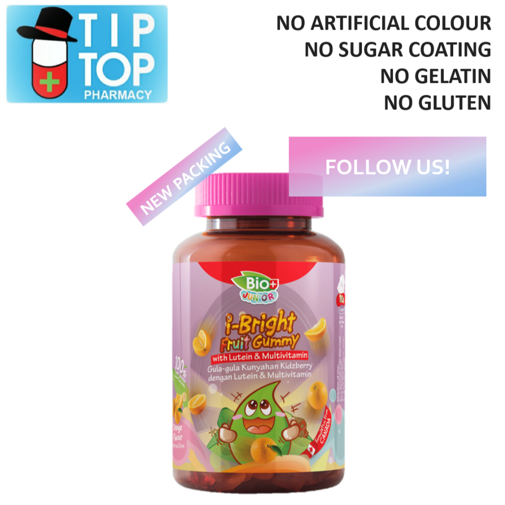 Bio+ Junior Gummies i-Bright ( Kidzberry) Lutein & Lycopene Orange ...