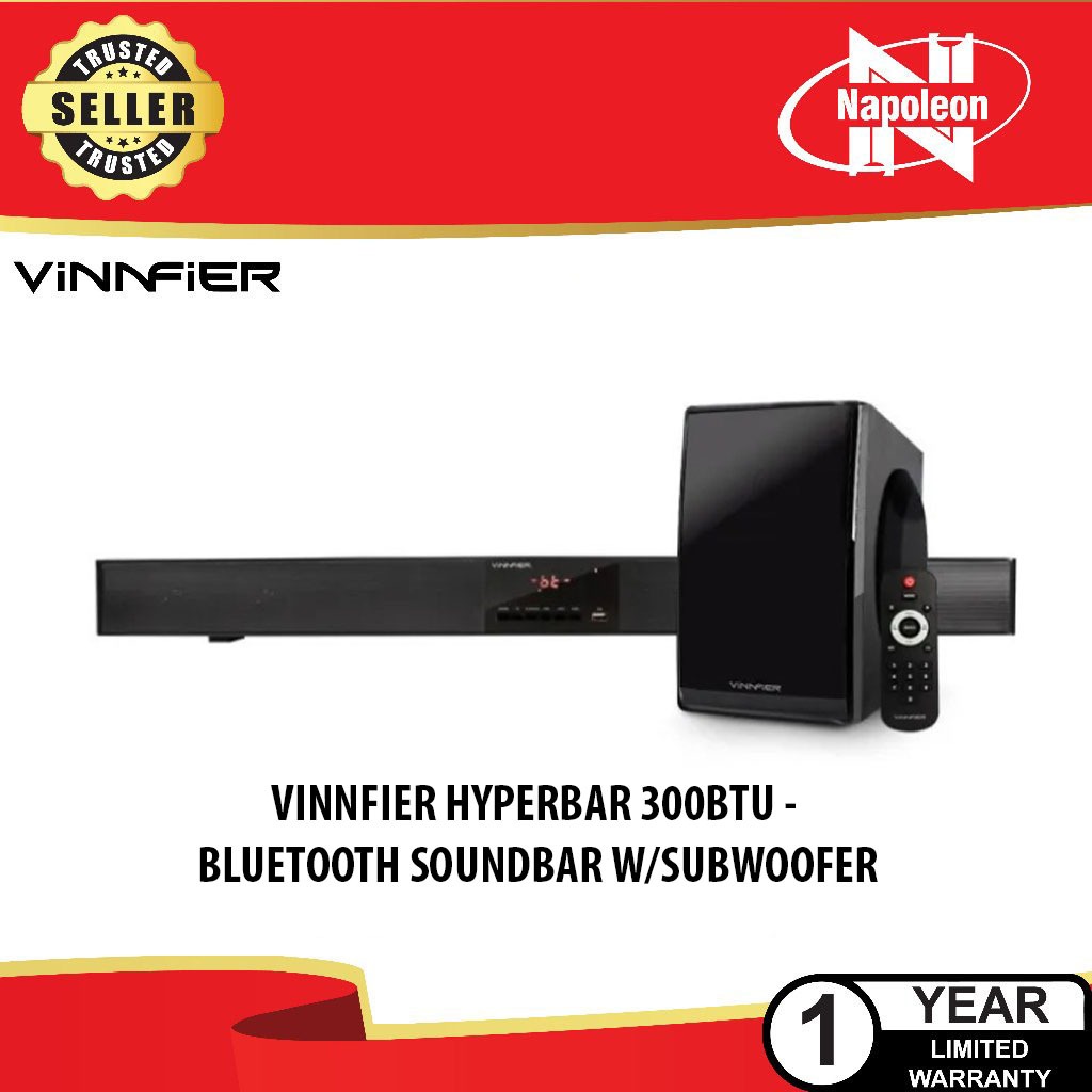 VINNFIER HYPERBAR 300BTU - BLUETOOTH SOUNDBAR W/SUBWOOFER | Shopee Malaysia