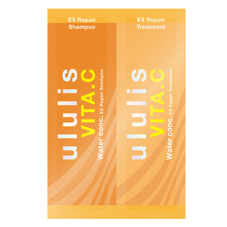 ☆Japan☆ Ululis VITA.C Water Conc. EX Repair Hair Shampoo 10ml + Treatment 10ml Travel/Trial ...