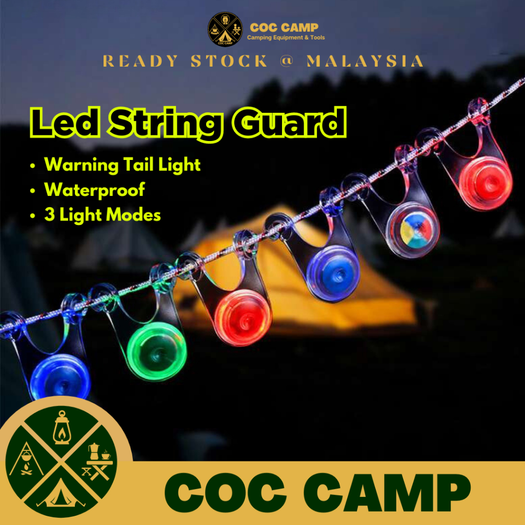 Camping Frog Light LED Tent String Guard Outdoor Waterproof Safety ...