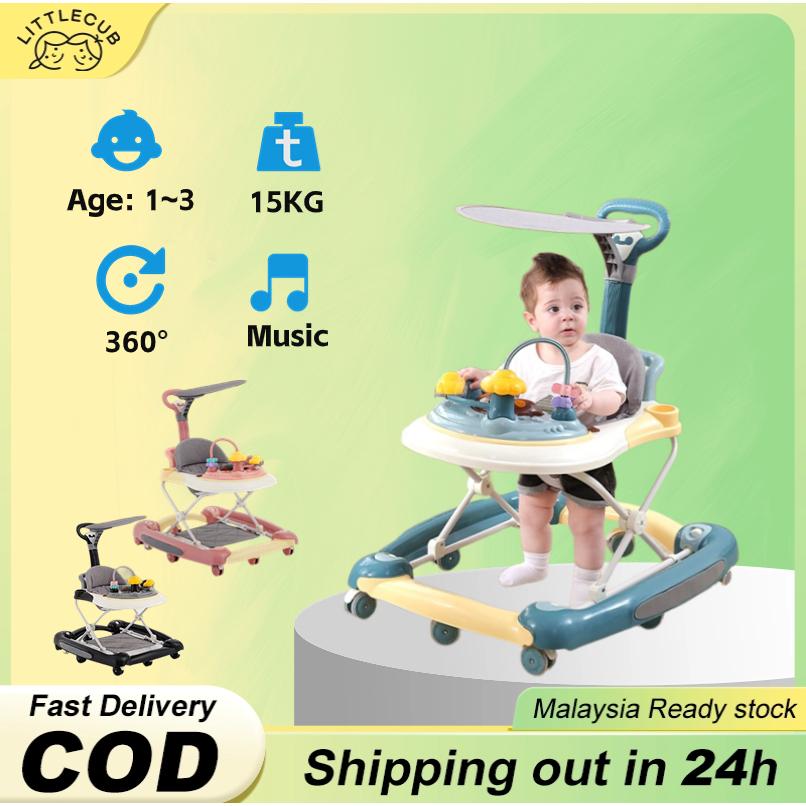 4 In 1 Foldable Baby Walker Multifunction Music walker Rocking Horse ...