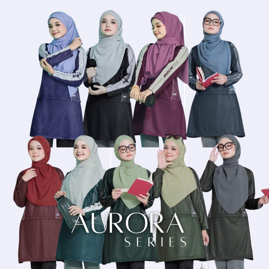 Tshirt Jersey Muslimah Aurora Series | Jersey microfiber ironless ...